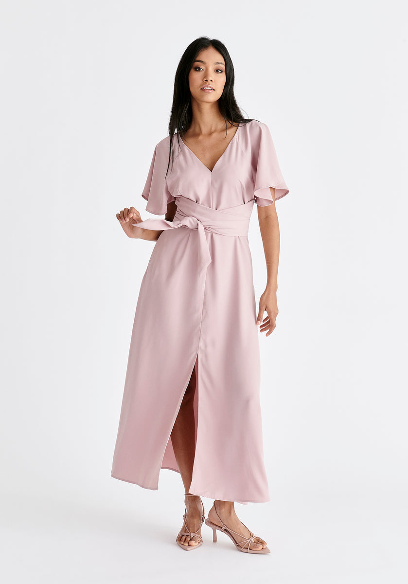 Maxi Waist Tie Dress in Lilac | Dresses – Paisie