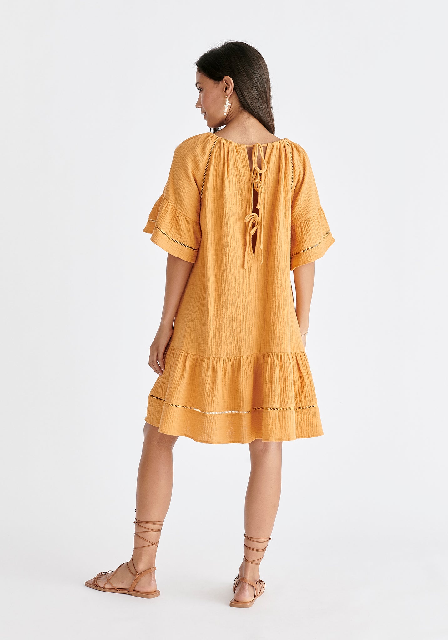 Cheesecloth Swing Dress in Marigold | Dresses | Paisie